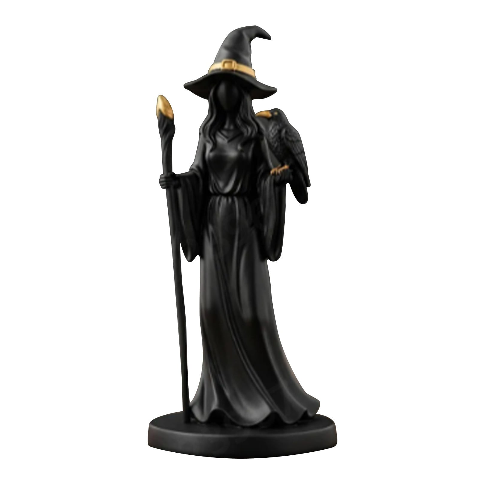 Gothic Witch Sculpture Mystical Figurine Resin Desktop Ornament Home ...