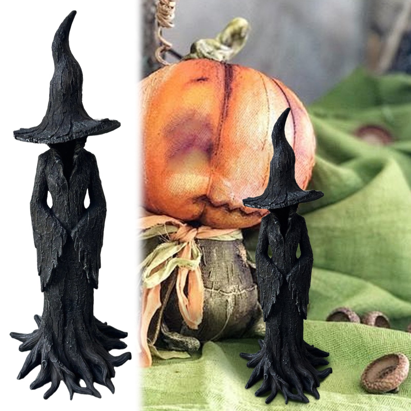 Gothic Witch Statue 14" Resin Collectible - Dark Halloween Decor for ...