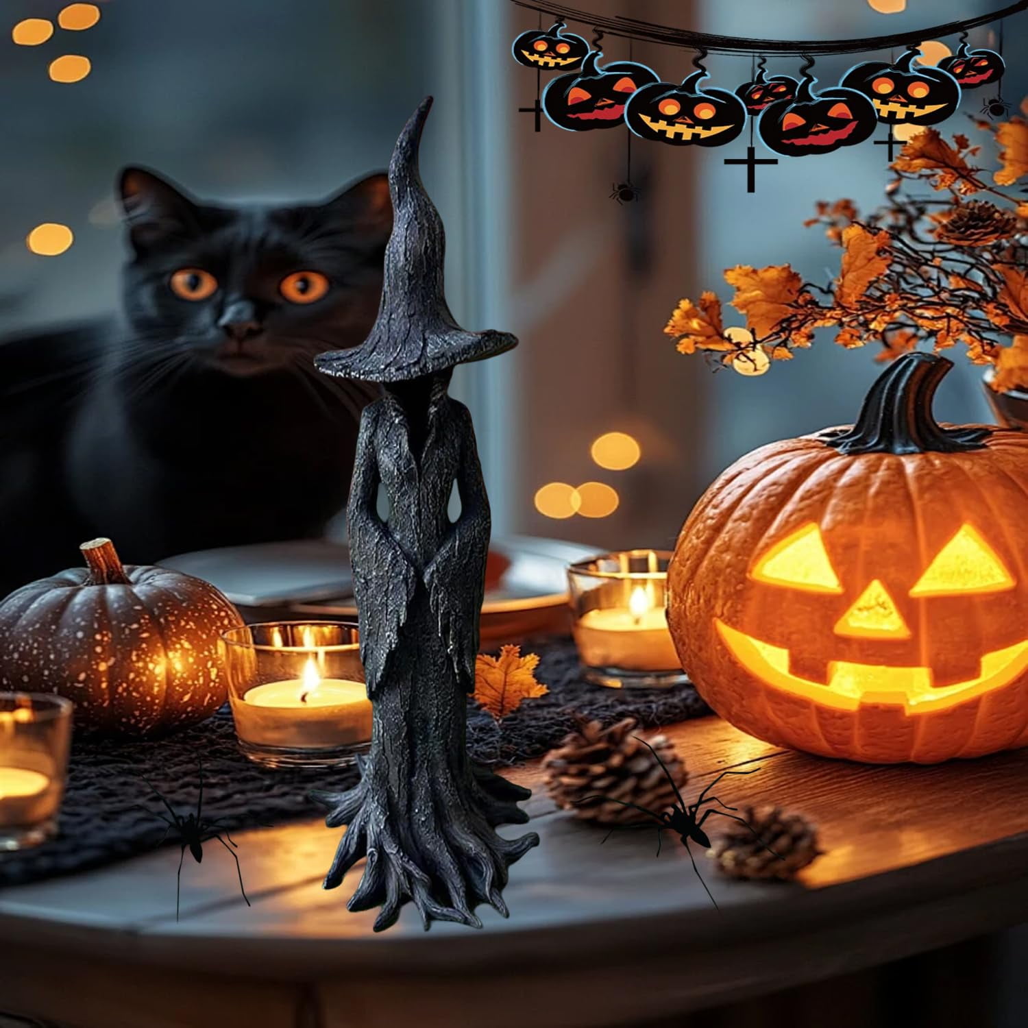 Gothic Witch Statue Collection - Halloween Witch Figurines with Retro ...