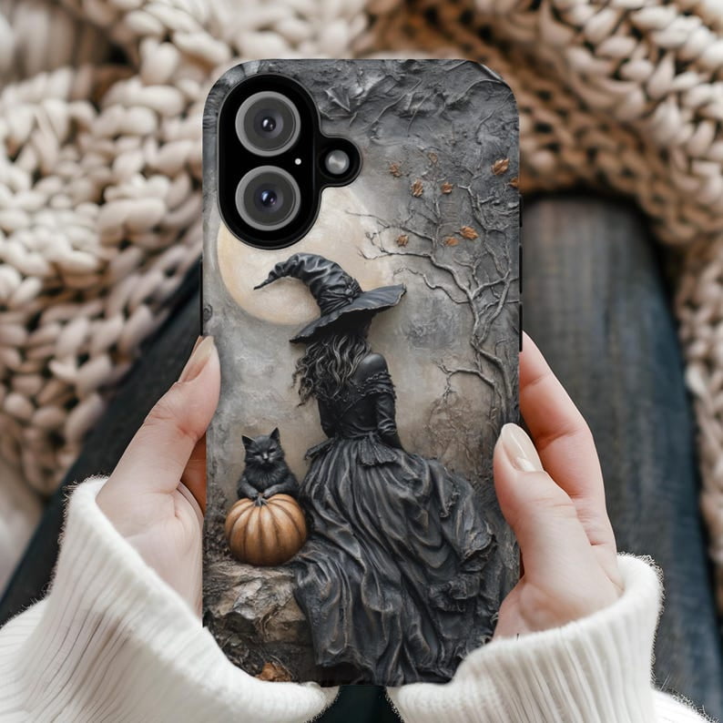 Gothic Witch iPhone Case with 11 to 16 Pro Max, Durable Polycarbonate ...