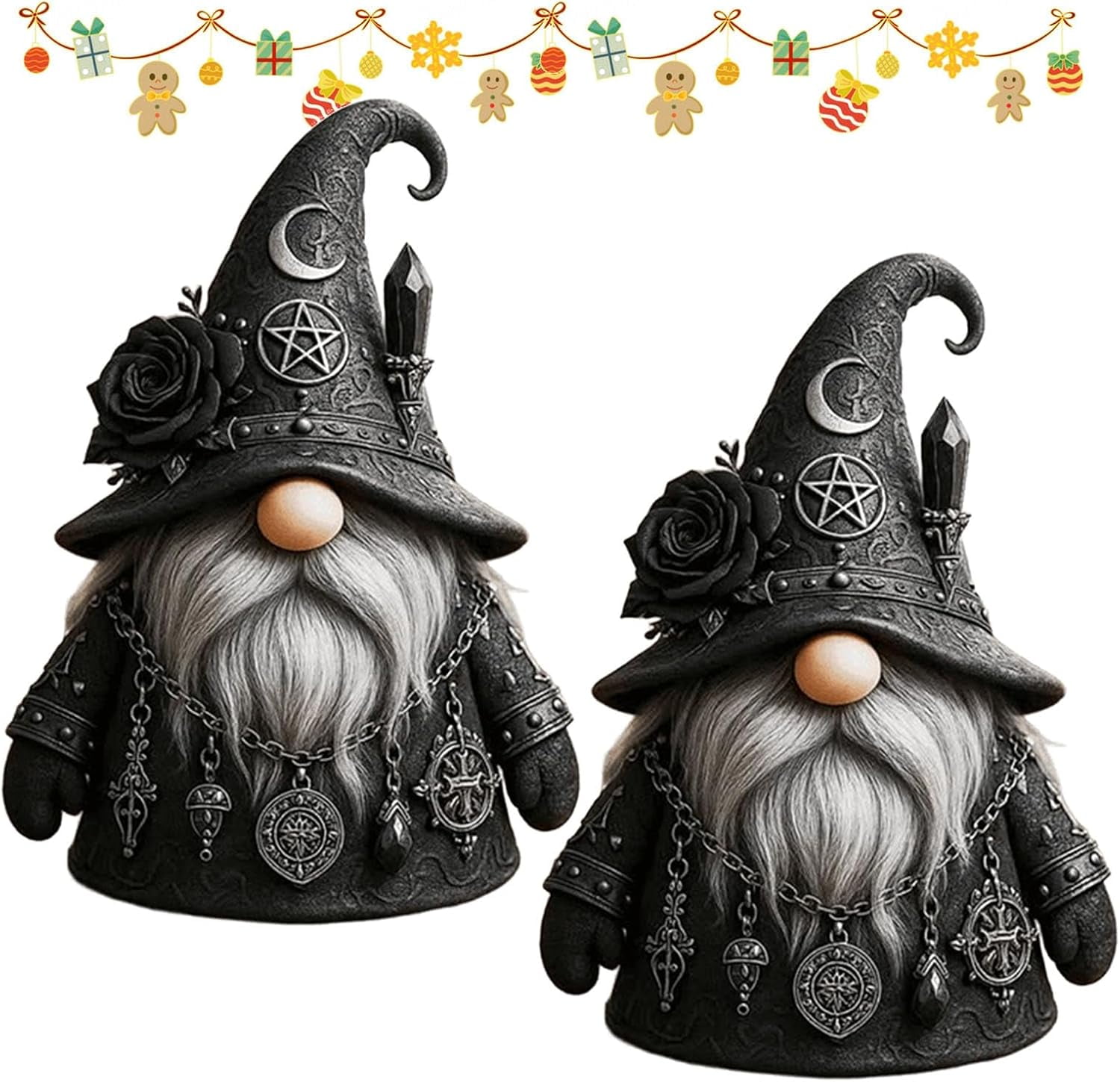 Gothic Witchy Gnome Figurine, Gothic Gnomes Collectible Fall Decor ...
