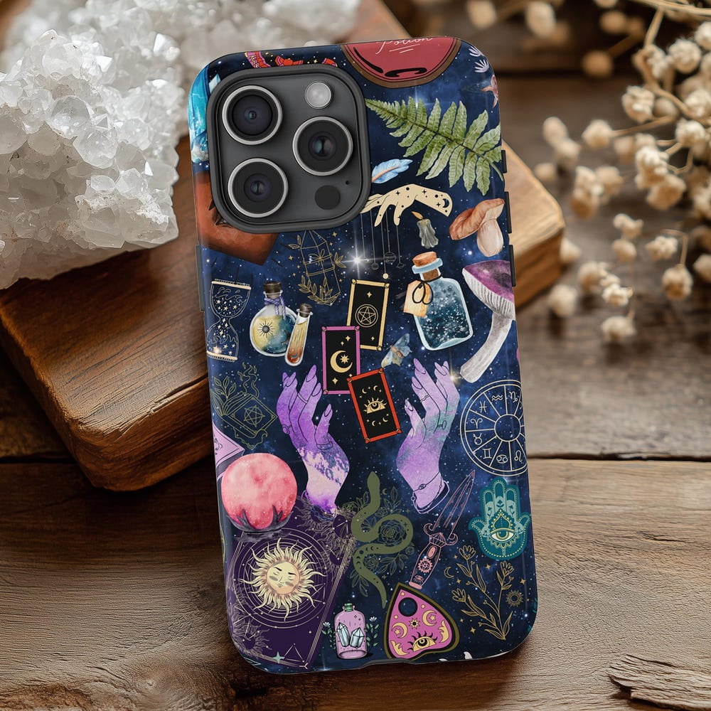 Gothic Witchy Tarot Crystal Dark Academia Phone Case with iPhone 17 to ...