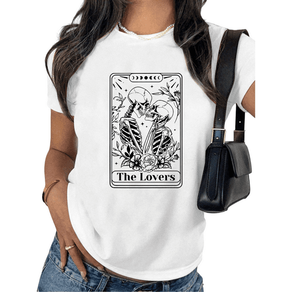 Gothic 's Day Line Art Lovers Tarot Holiday Valentine Comfortable Print ...