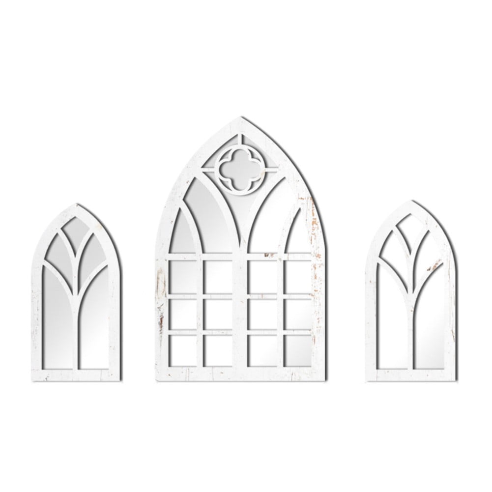 Gothic style fake window mirror, wooden fake window mirror, home ...