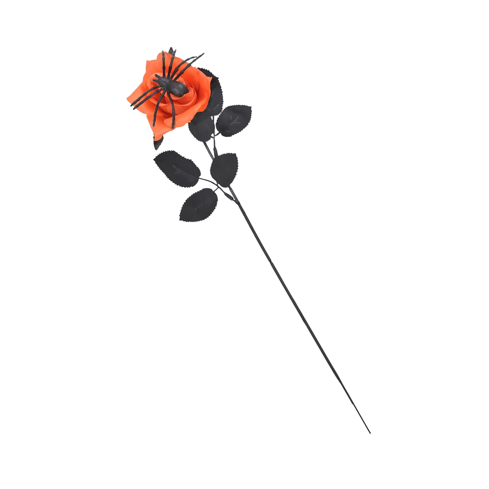Gothics Black Spiders Artificial Rose Floral Stem For Themed Event ...