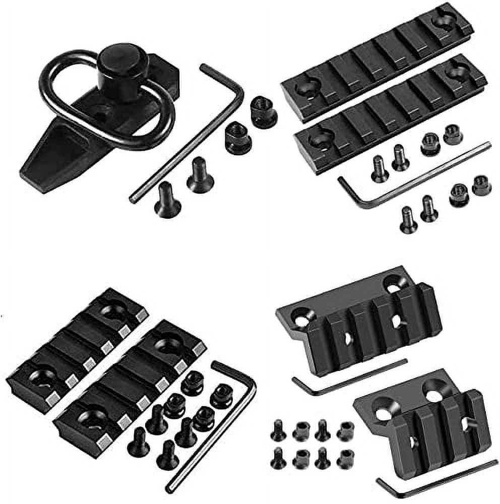 Gotical – 4-Pack Key Mod 45 Degree Offset Picatinny Rail Mount Combo ...