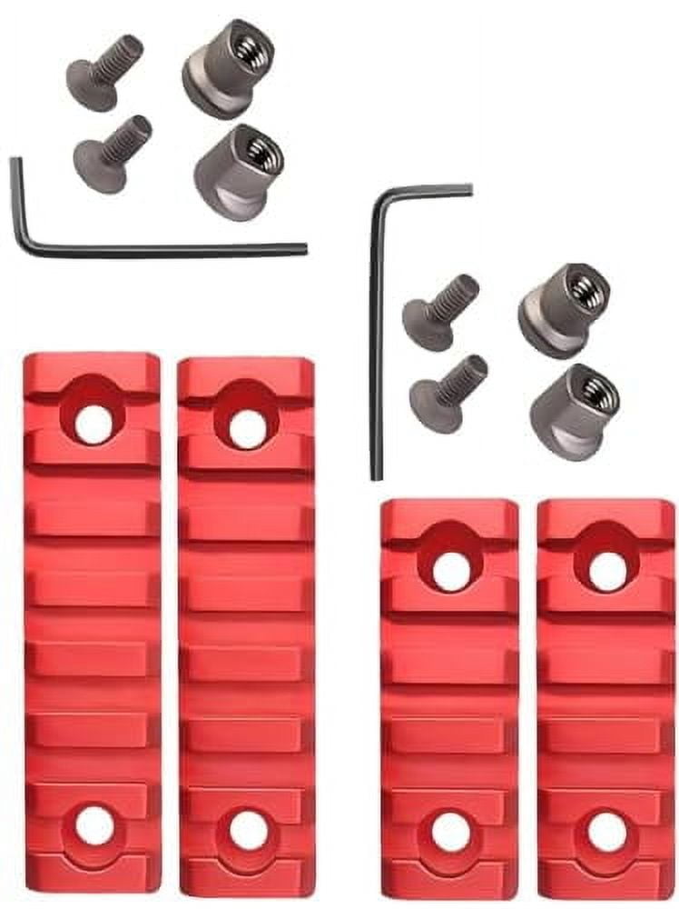 Gotical Combo of 5 Slots and 7 Slots Keymod Rail Mount Red Matte for ...
