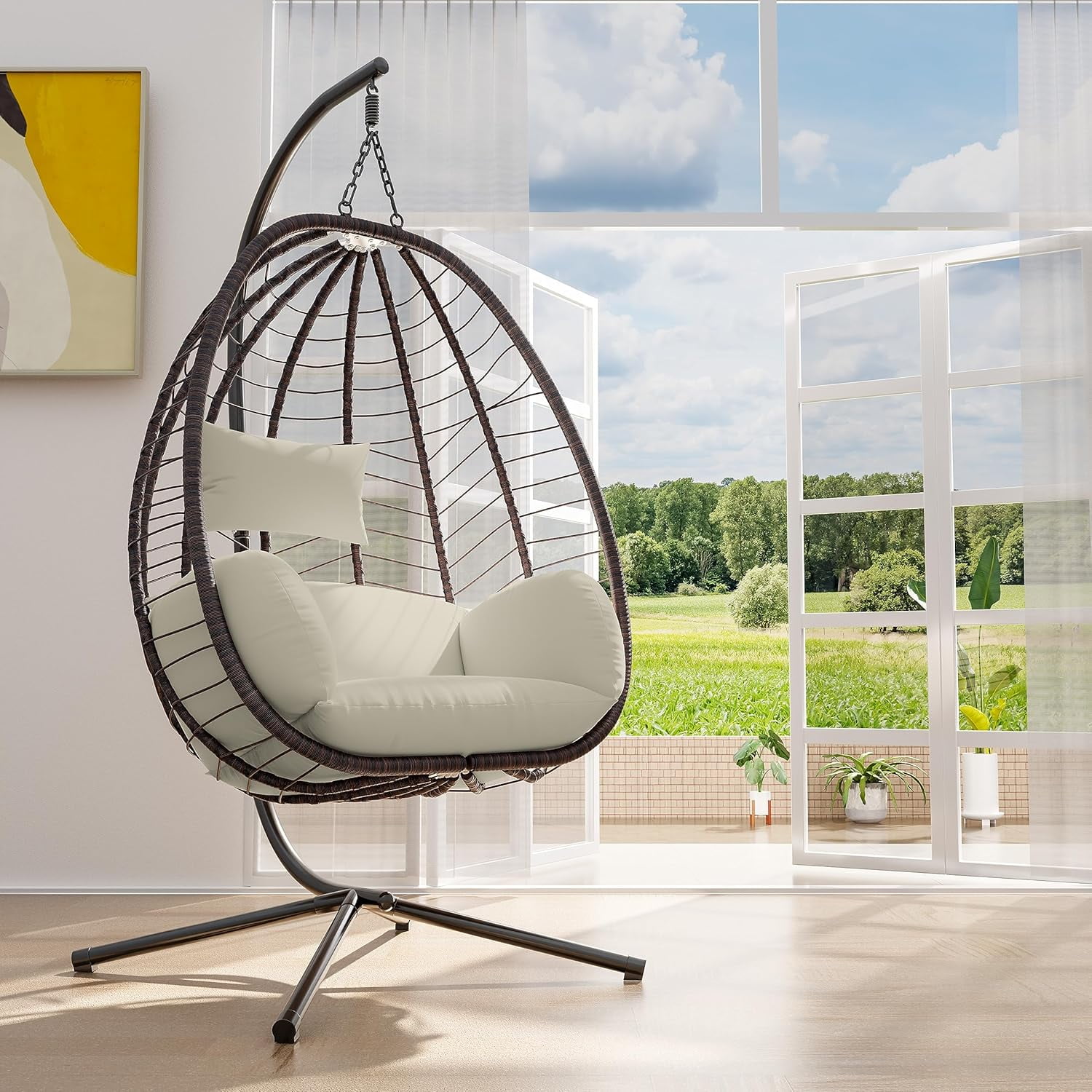 Customer reviews for Gotland Hanging Swing Egg Chair with Bracket Swing ...