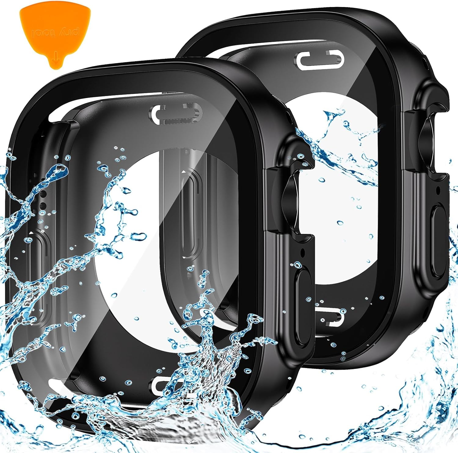 Goton 2 Pack Waterproof Case for Apple Watch Ultra 2 - Ultra1 Screen ...