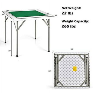 SKYSHALO Portable 8 Player Oval Foldable Poker Table, Casino Blackjack ...