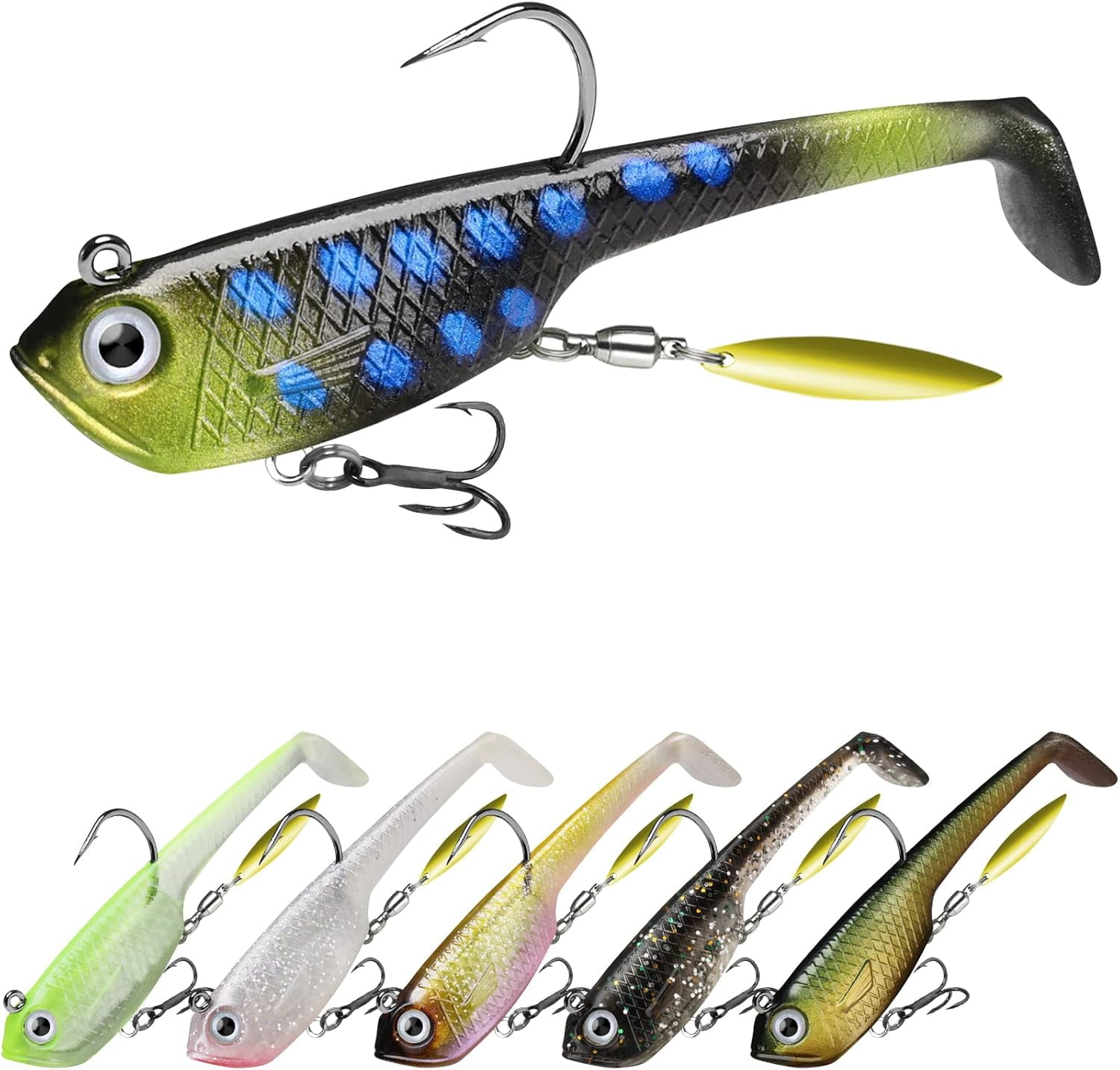 Gotour Weedless Soft Fishing Lures for Freshwater and Saltwater ...