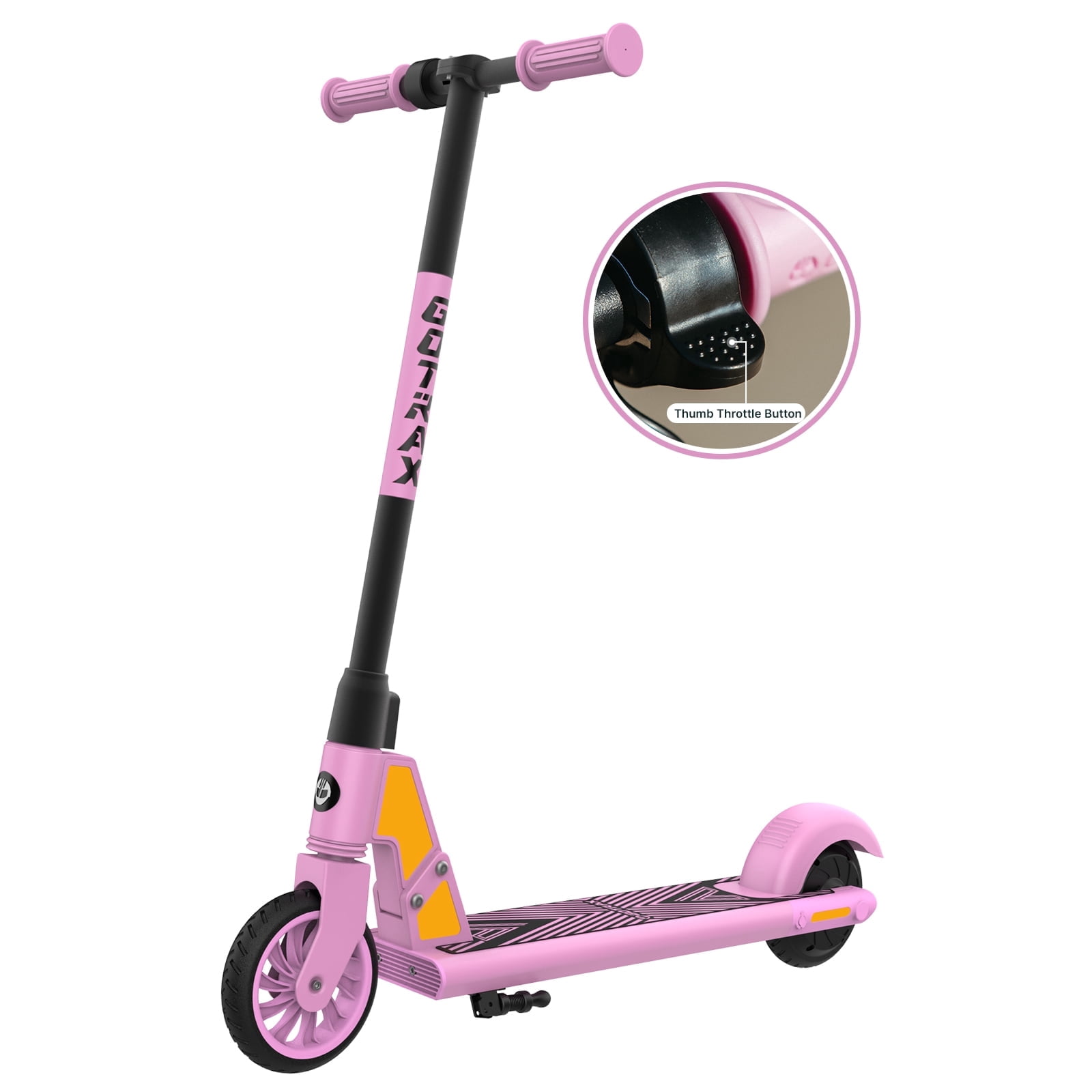 GOTRAX, Electric Scooter Kids 6-12, Pink, 150W 7.5 mph, Solid Tires ...