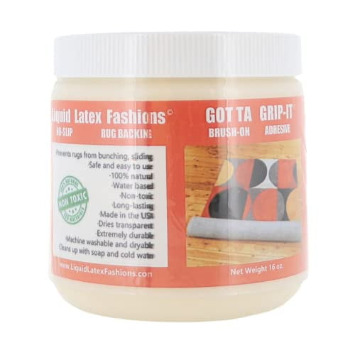 Gotta Grip-It Non-Slip Rug Fixative Gum 16 Oz - Safe and Easy to Use ...