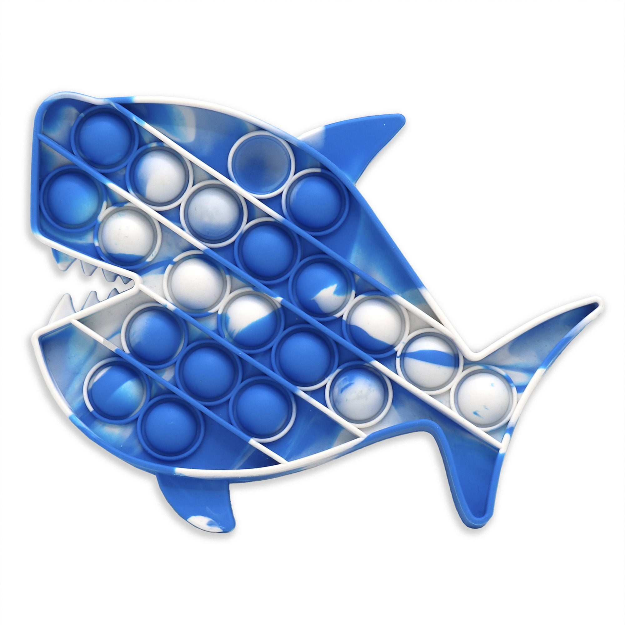 GottaPop Shark Bubble Popper Fidget Toy - Blue & White - Walmart.com
