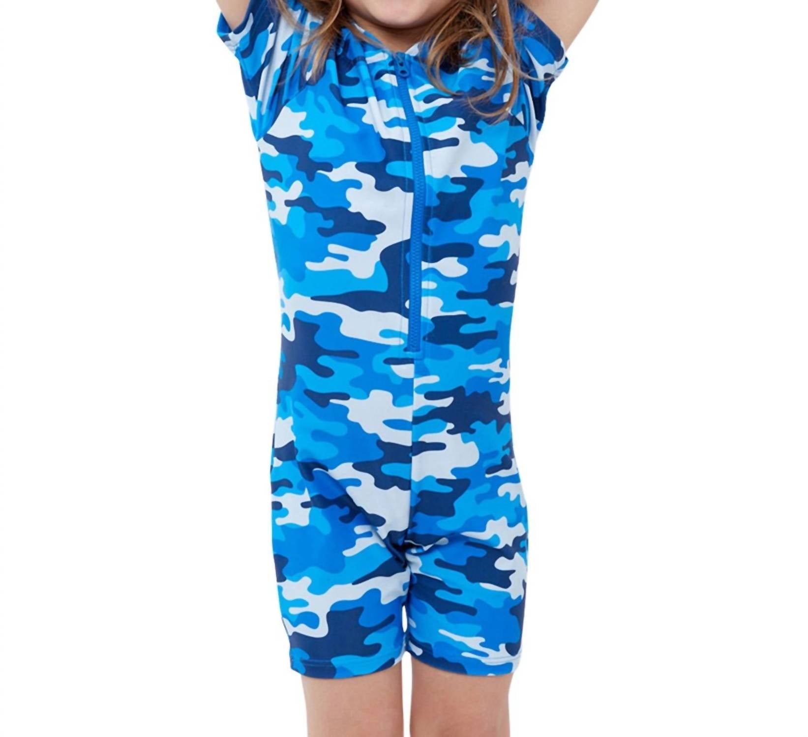 Gottex Kids Short Sleeve Zip Up Swim Overalls - Walmart.com
