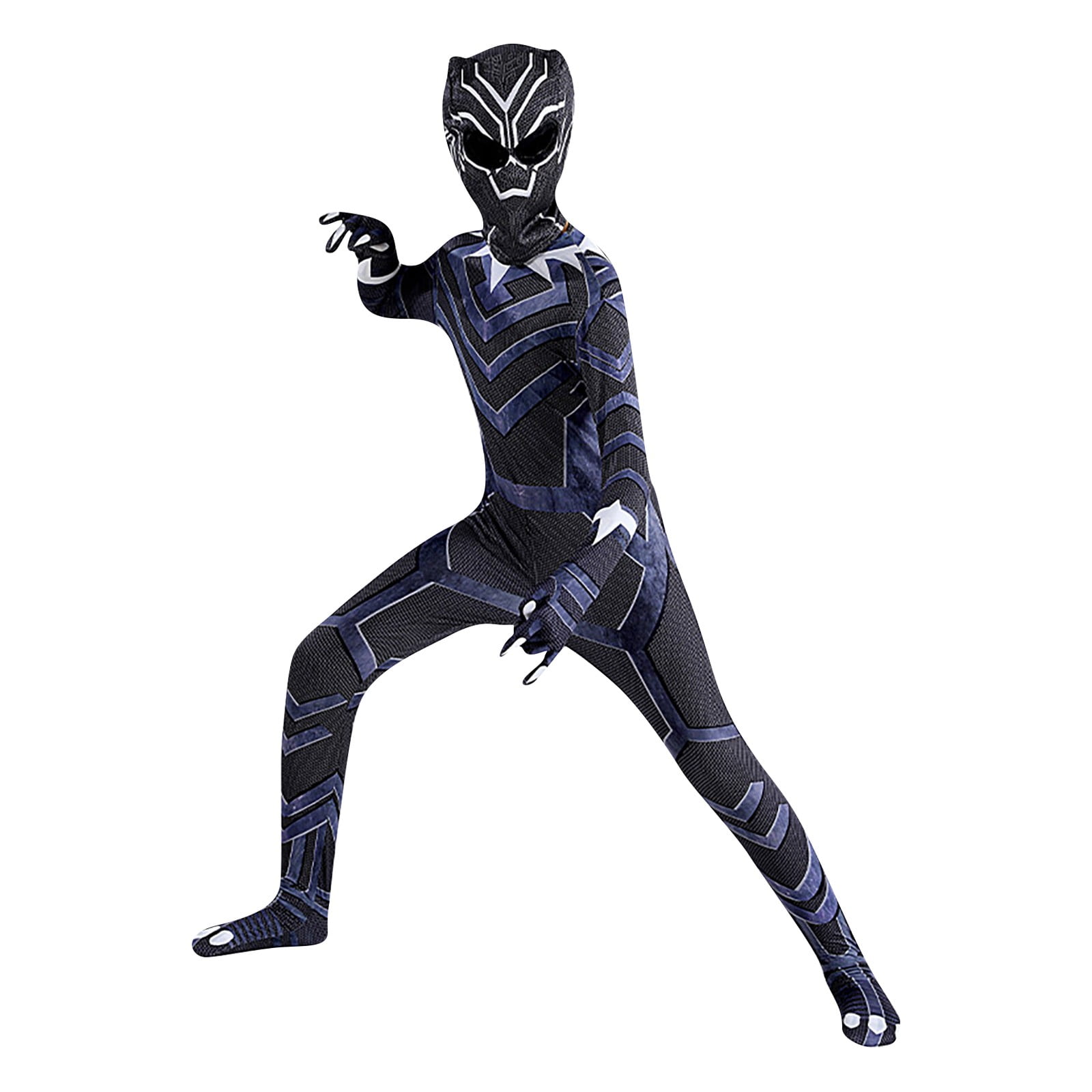 Gottsw Black Superhero Panther Costume for Kids Adult Halloween Fancy ...