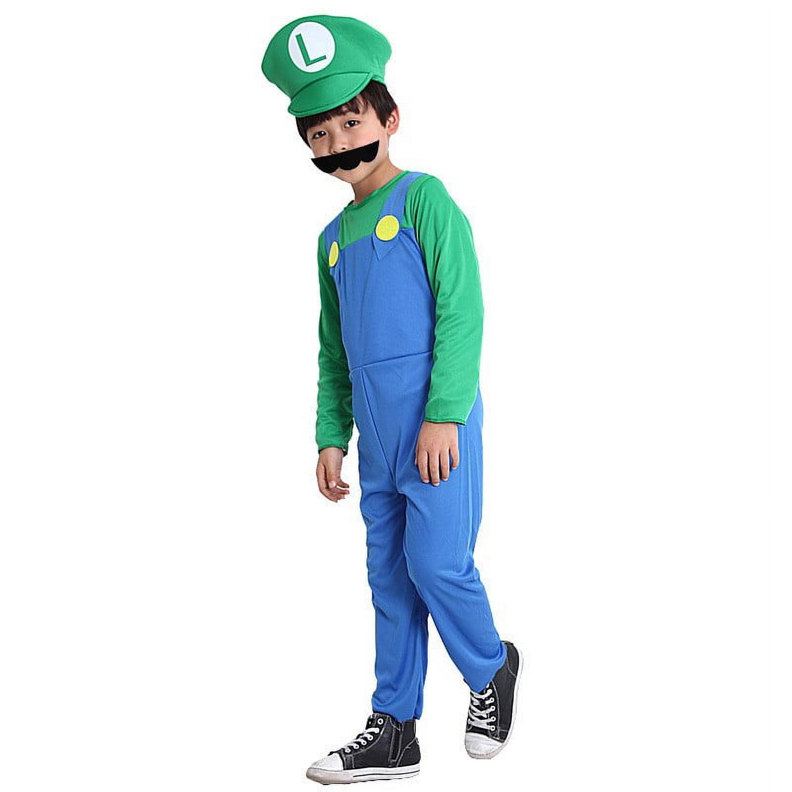 Gottsw Boys Luigi Costume, Halloween Fancy Dress Party Super Mario ...