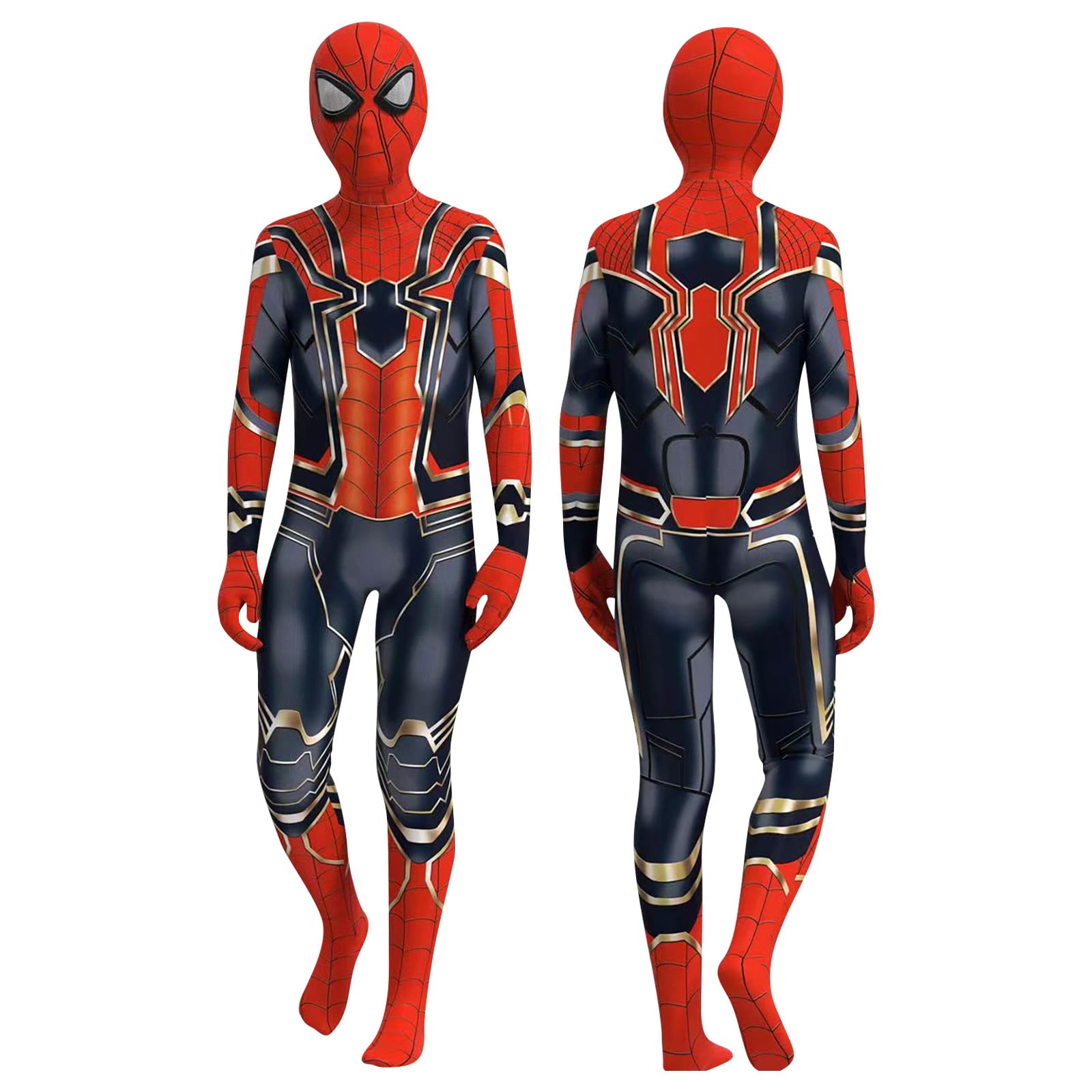 Gottsw Iron Spider Superhero Man Costume for Boys Adult Halloween Fancy ...