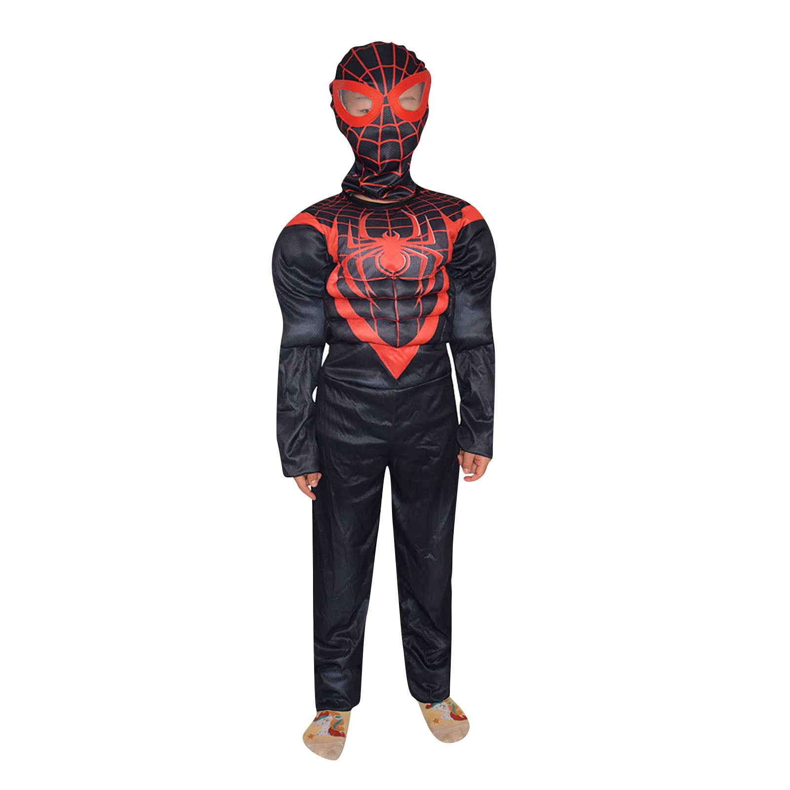Gottsw Miles - Morales Muscle Costume for Boys Halloween Fancy Dress ...
