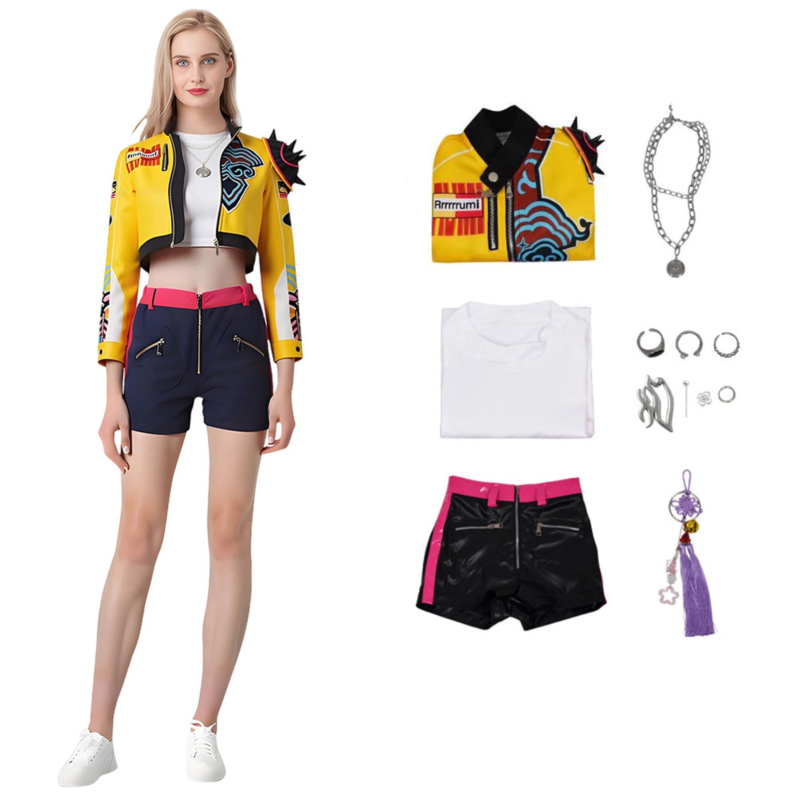 Gottsw POP Singer Stars Costume for Women, Halloween Fancy Dress Party ...