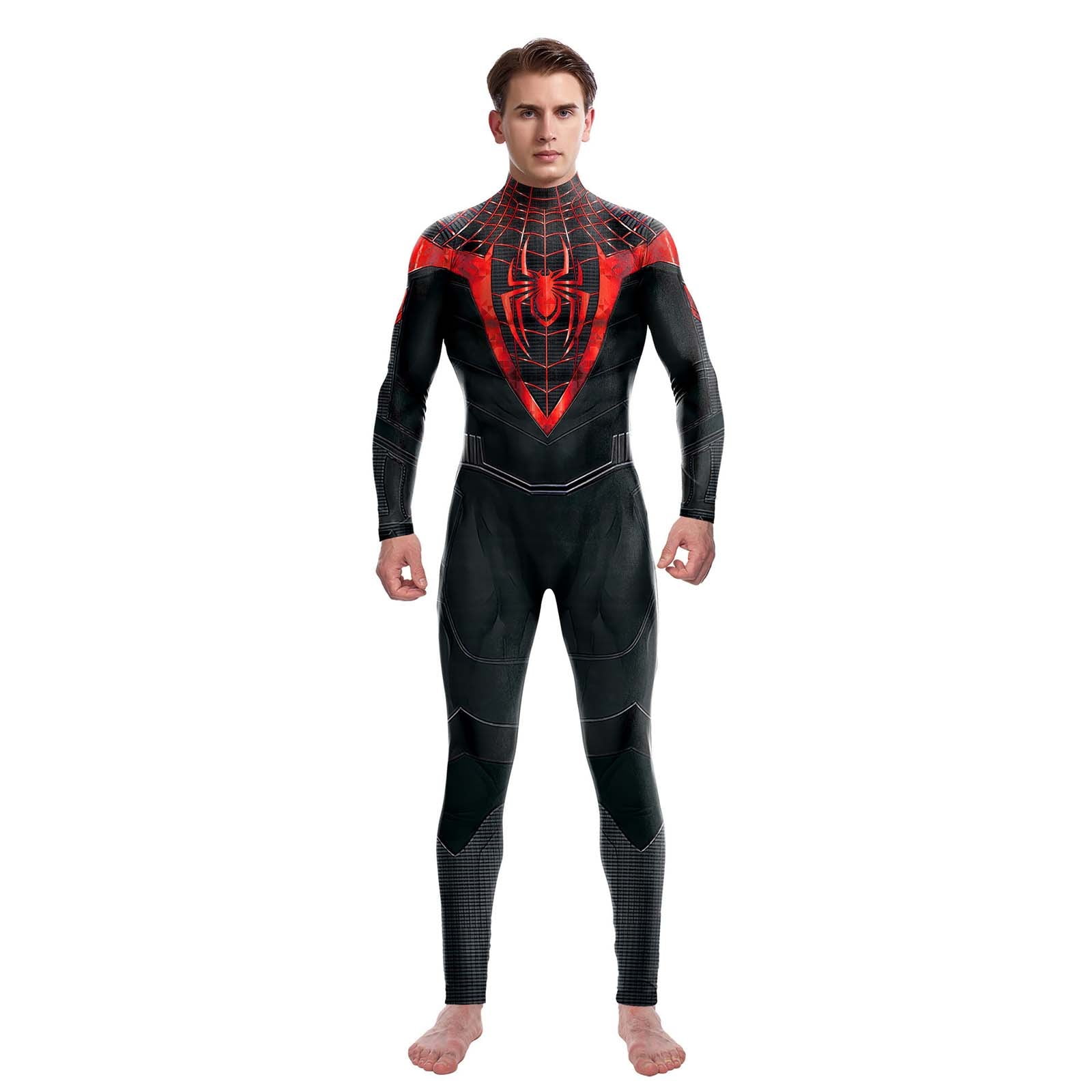 Gottsw Spider Superhero Man Jumpsuit Costume Adult Halloween Fancy ...