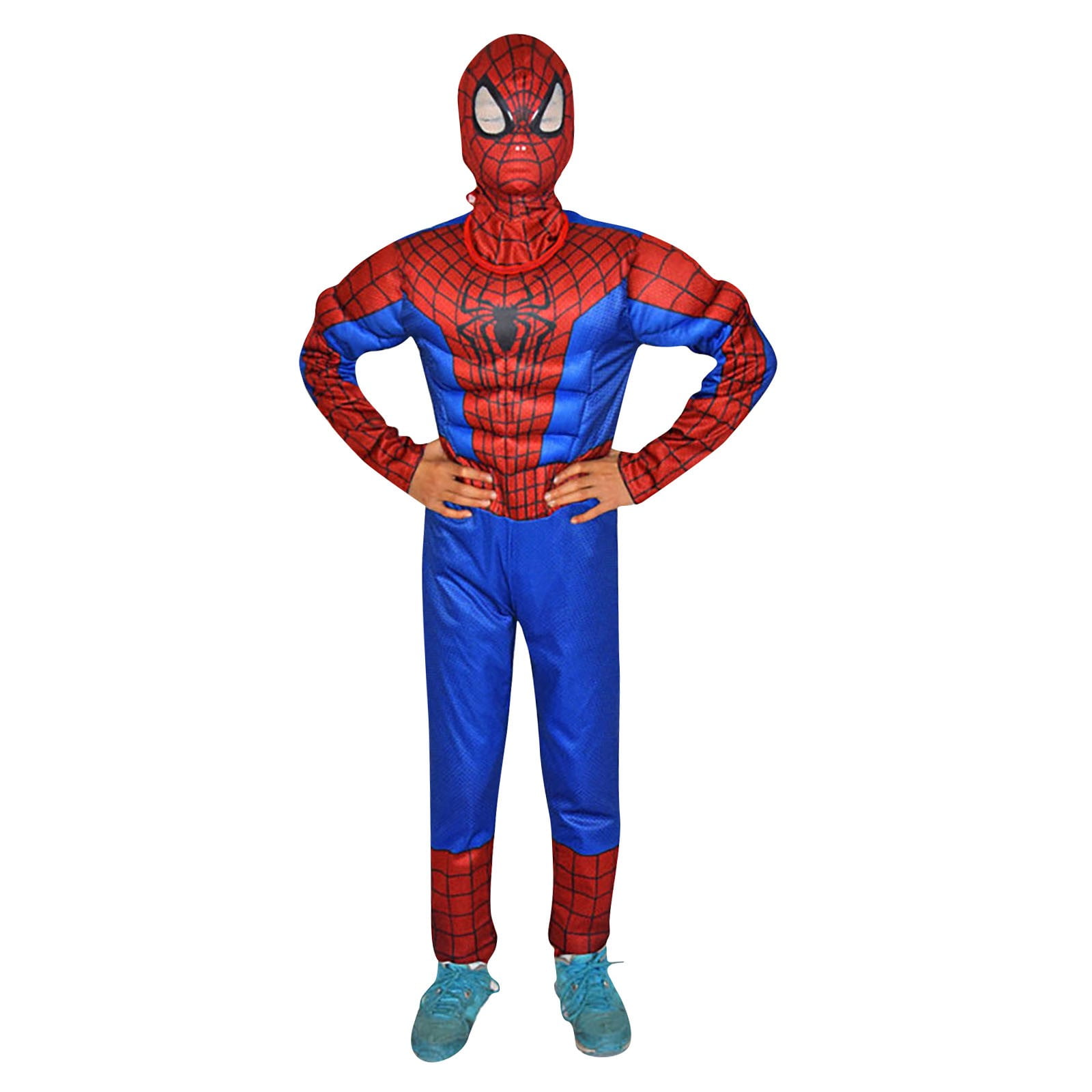 Gottsw Spider Superhero Man Muscle Costume for Boys Halloween Fancy ...