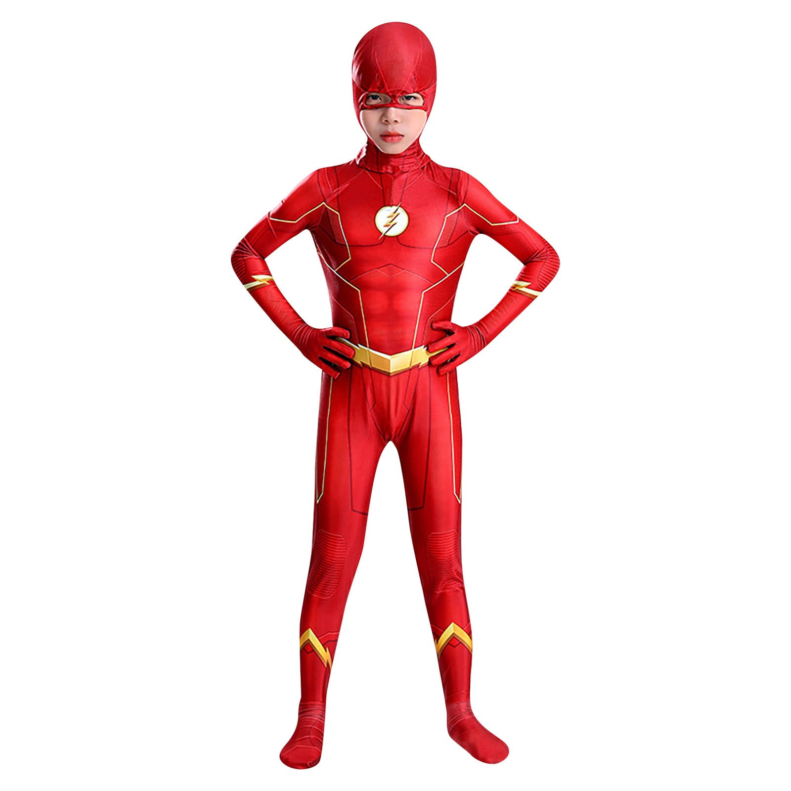 Gottsw The Flash Costume for Kids Adult Halloween Fancy Dress Party ...
