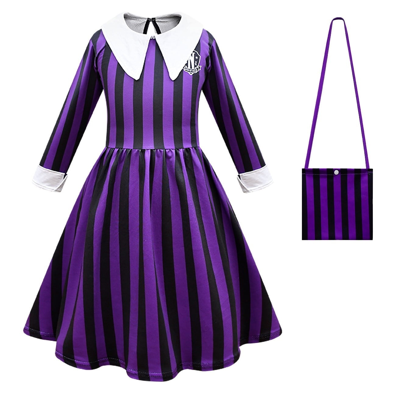Gottsw Wednesday - Addams Costume for Girls Halloween Fancy Dress Party ...