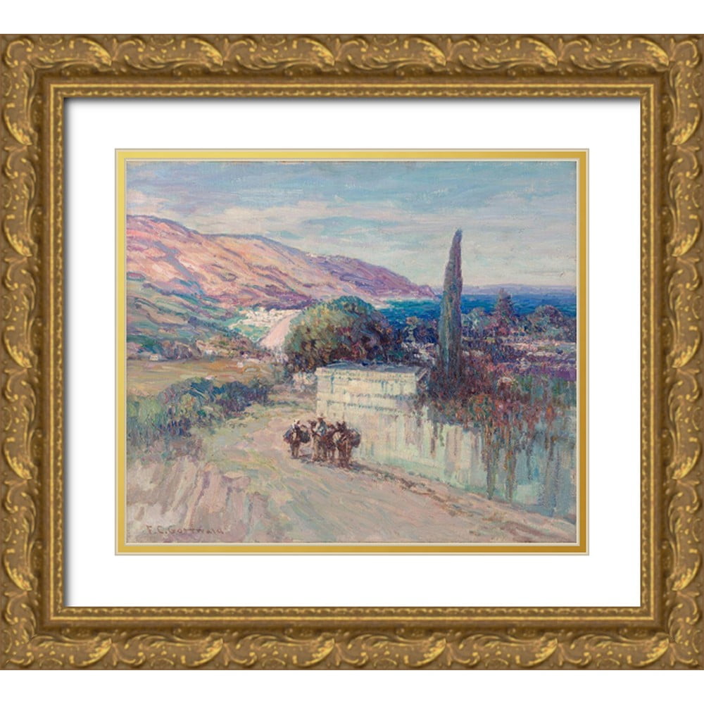 Gottwald, Frederick 30x26 Gold Ornate Wood Framed with Double Matting ...