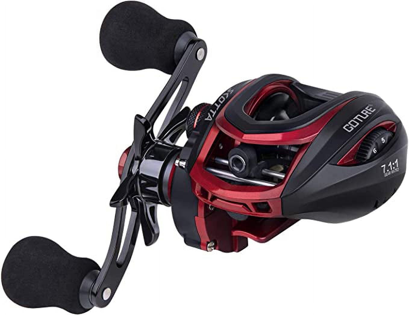 Goture Baitcasting Reel,/Carbon Fiber Drag 22LB/18LB 7.1:1/6.3:1 Gear ...