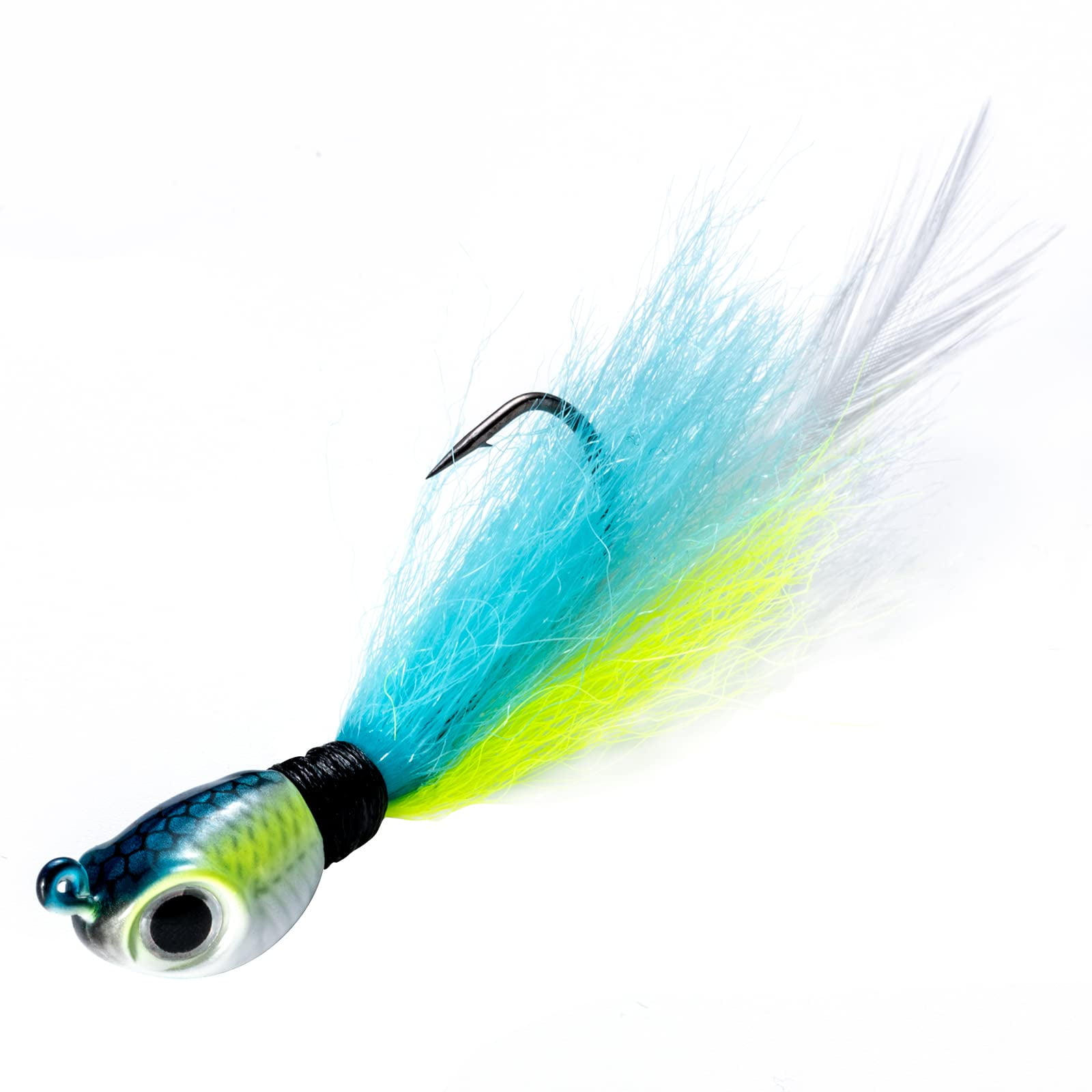 Goture Glow Bucktail Jigs Saltwater Pompano Jigs Hair Jigs Fluke Jig Head For Walleye Bass