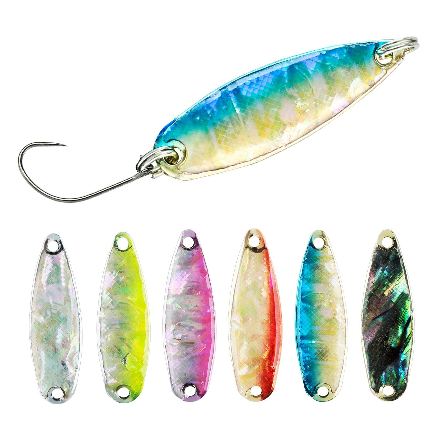 Goture Ice Fishing Jigs Spoon Lure Ice Fishing Lures for Panfish ...