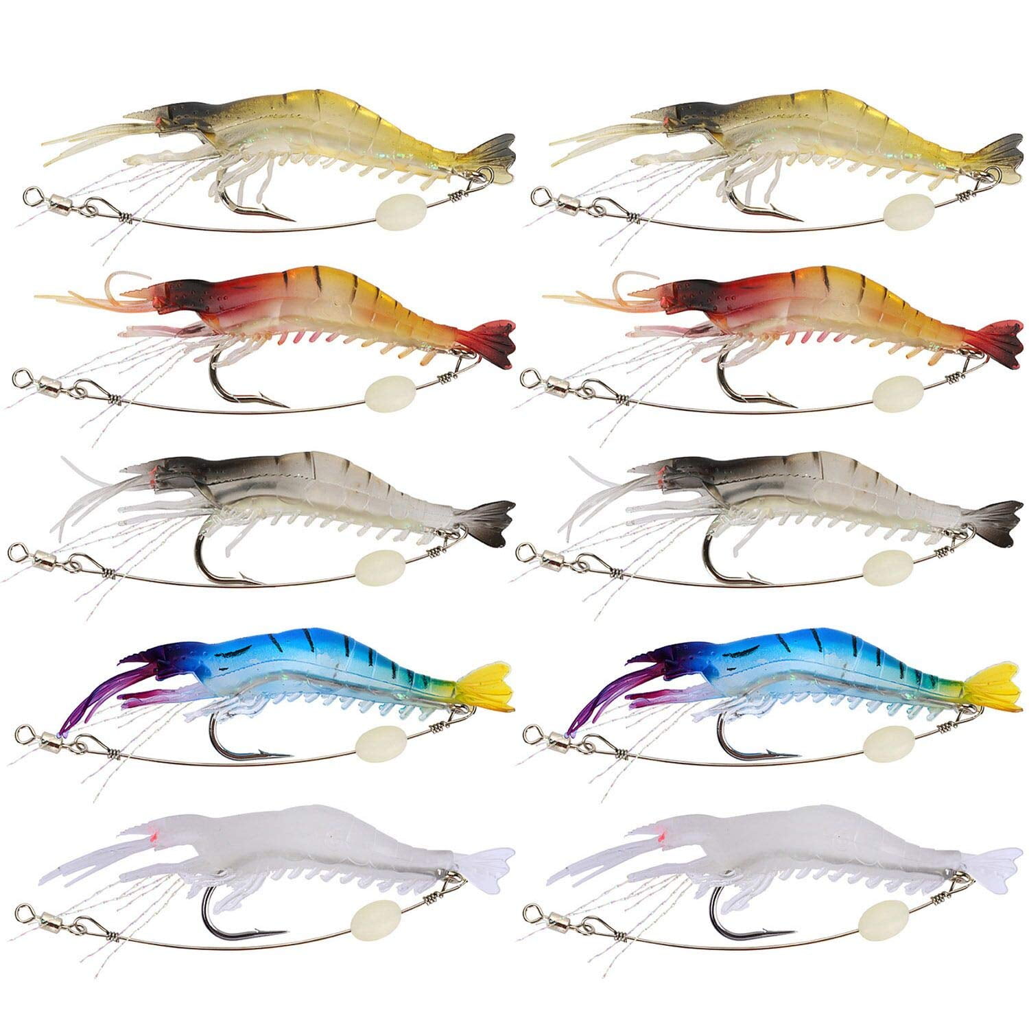 Goture Soft Shrimp Lures Fishing Popular Bait for Freshwater Fish and ...