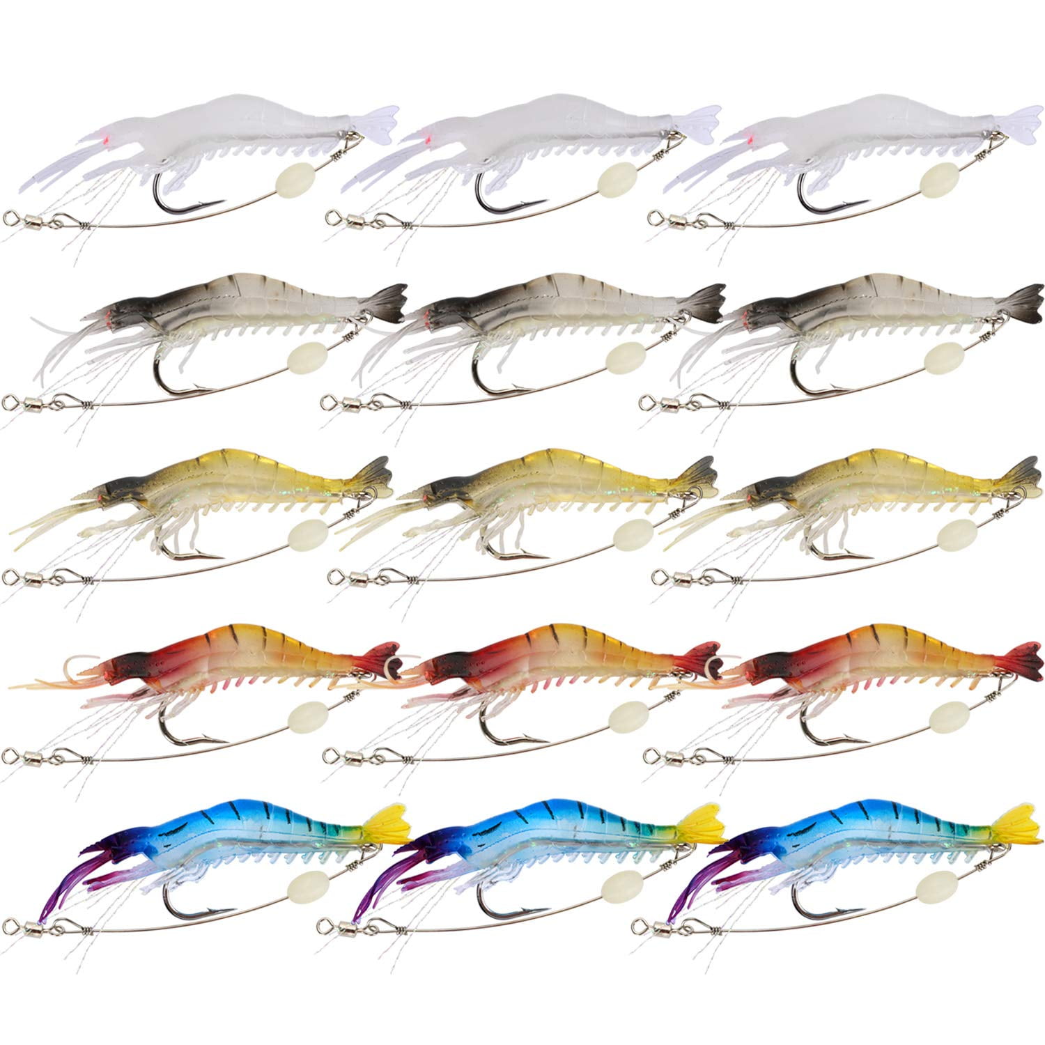 Goture Soft Shrimp Lures Fishing Popular Bait for Freshwater Fish and ...