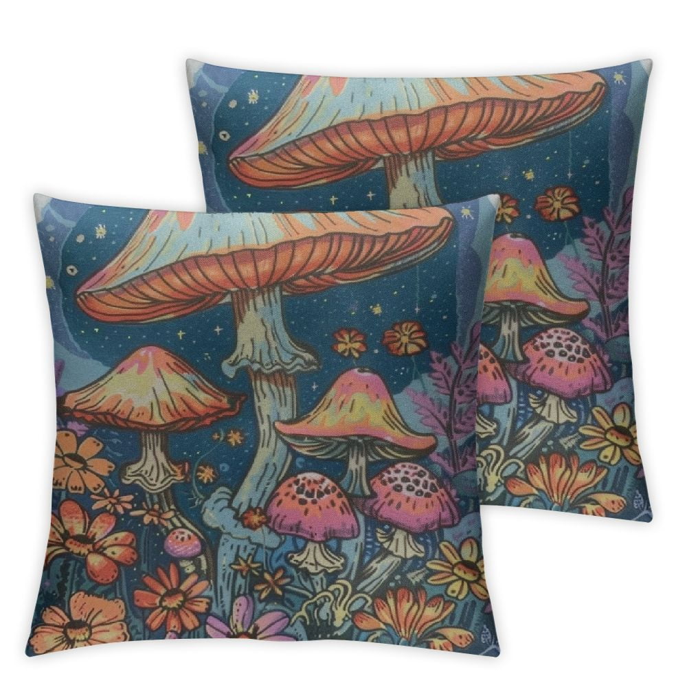 Gotuvs Groovy Stay Weird Retro Hippie Daisy Flower Mushroom Throw