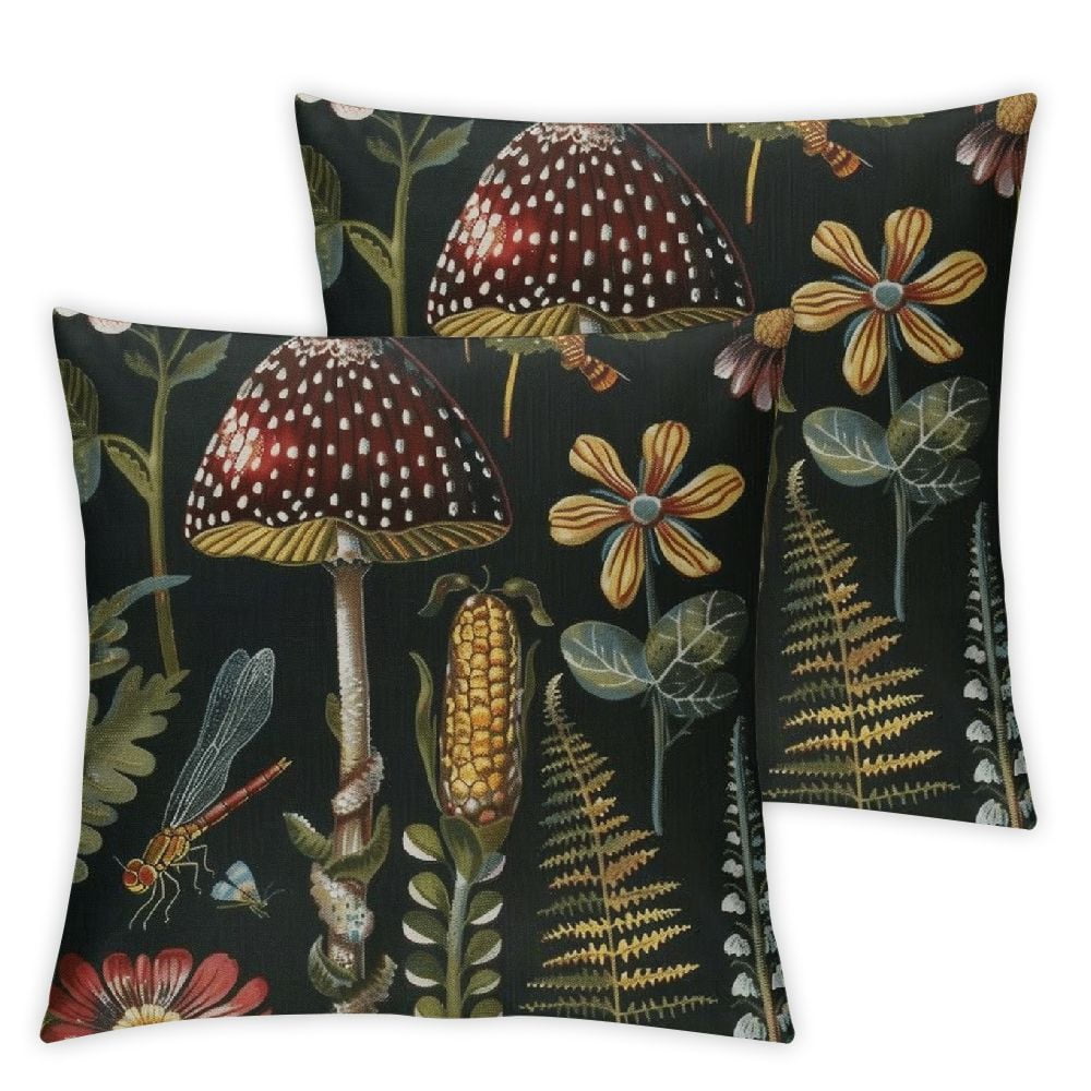 Gotuvs Mushroom Pillow Cover Goblincore Decor Fairycore Room Decor Dark
