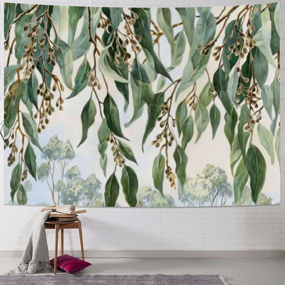 Gotuvs Watercolor Green Leaf Tapestry Spring Eucalyptus Leaves Tapestry ... Gotuvs Watercolor Green Leaf Tapestry Spring Eucalyptus Leaves Tapestry ...