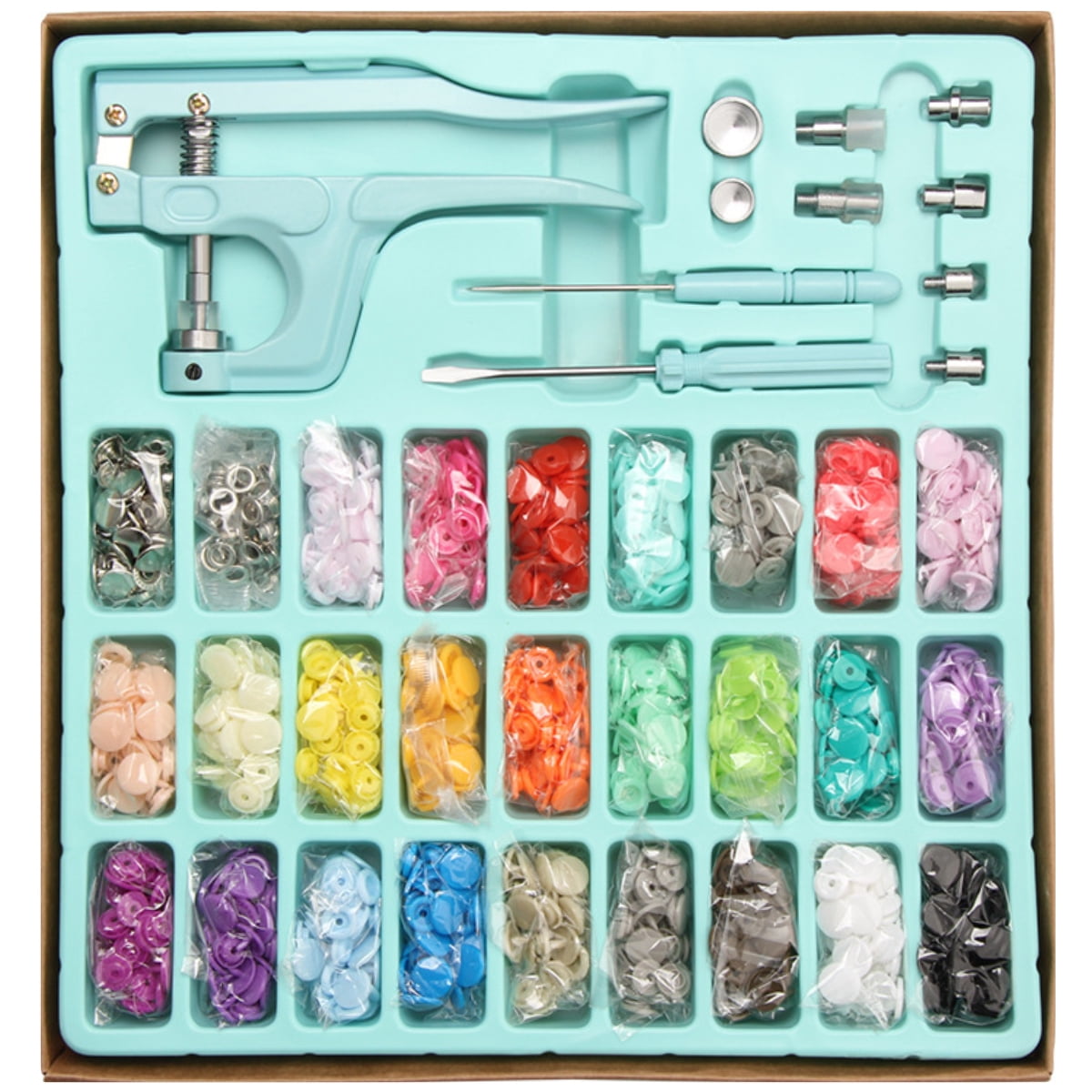 Gotydi 300 Sets Resin Snaps and Tool Kit with Pliers 5 Shapes 25 Colors ...