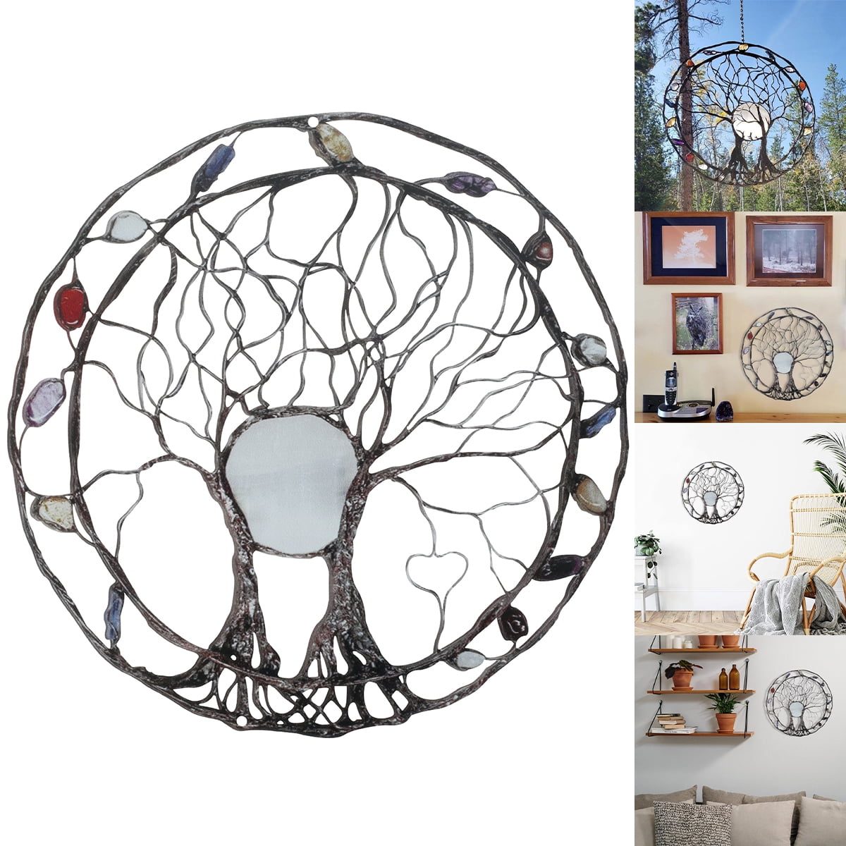 Gotydi Tree of Life Metal Wall Art Tree of Life Decorative Wall Hanging ...