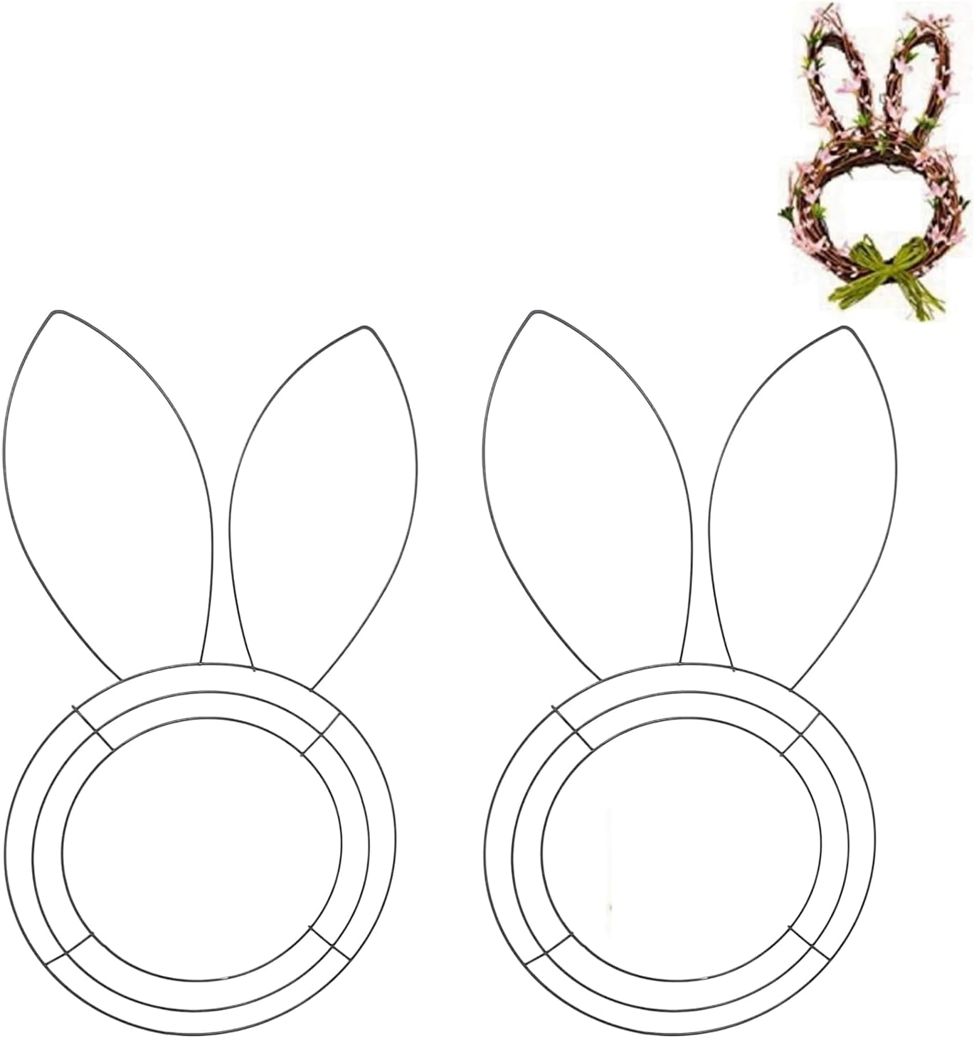 Gotyou Bunny Shaped Wire Wreath Frame Heart Shaped Wreath Forms, Bunny ...