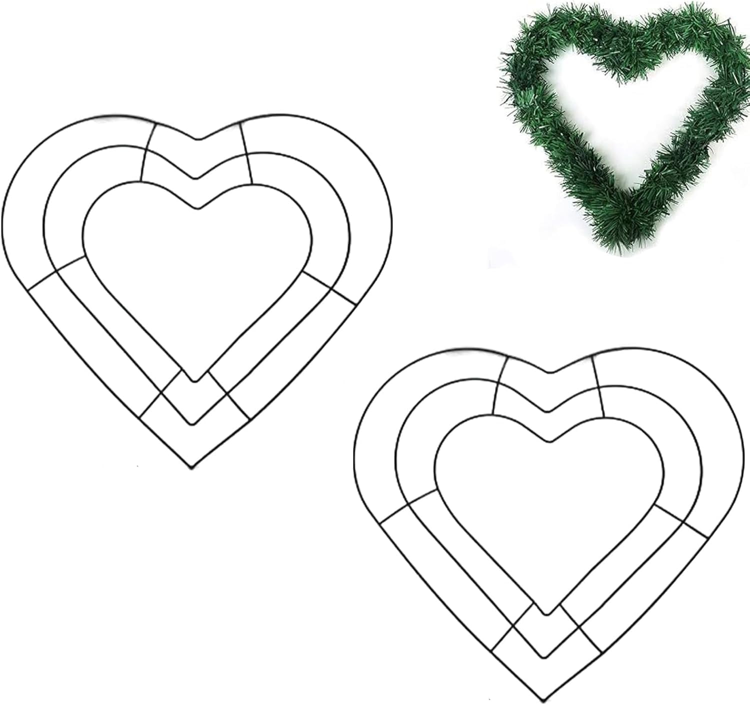 Gotyou Bunny Shaped Wire Wreath Frame Heart Shaped Wreath Forms, Bunny ...