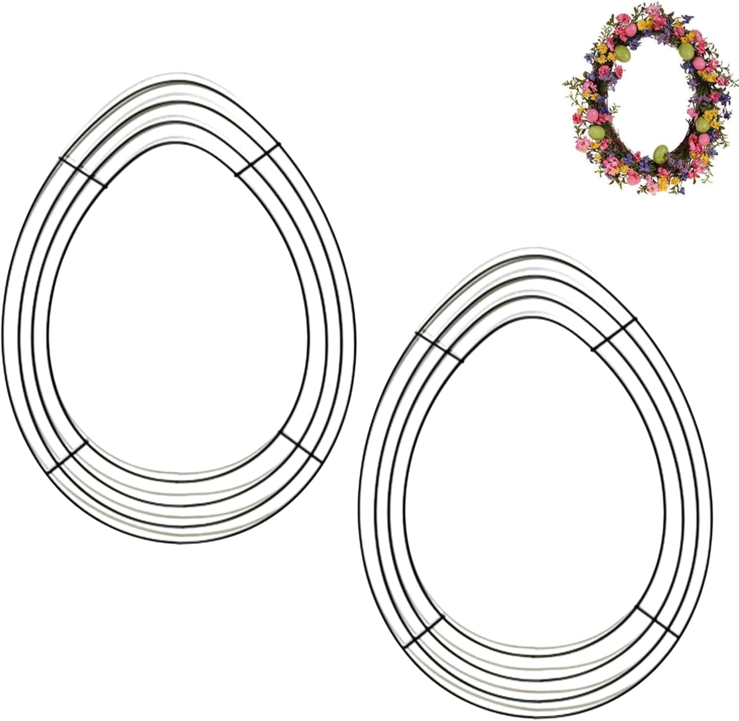 Gotyou Bunny Shaped Wire Wreath Frame Heart Shaped Wreath Forms, Bunny ...