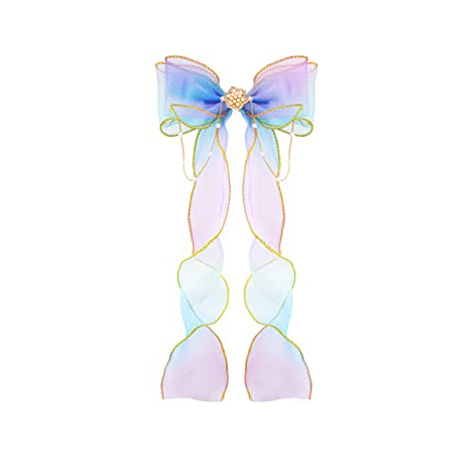 Gotyou Color Ribbon Girls Hair Bow Princess Hair Bow Crocodile- Clip ...