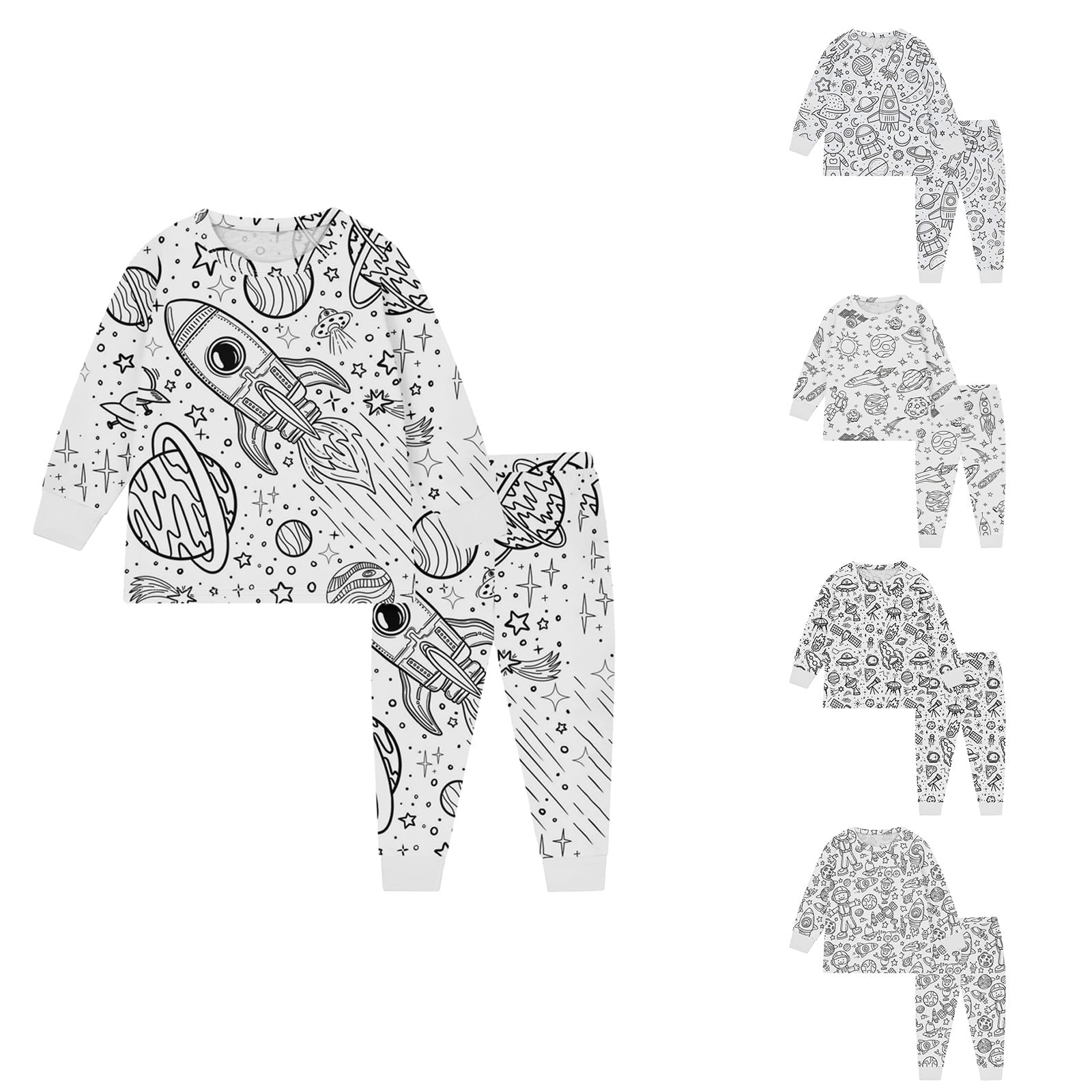 Gotyou Diy Coloring Family Pajamas Matching Sets Children's Homewear ...