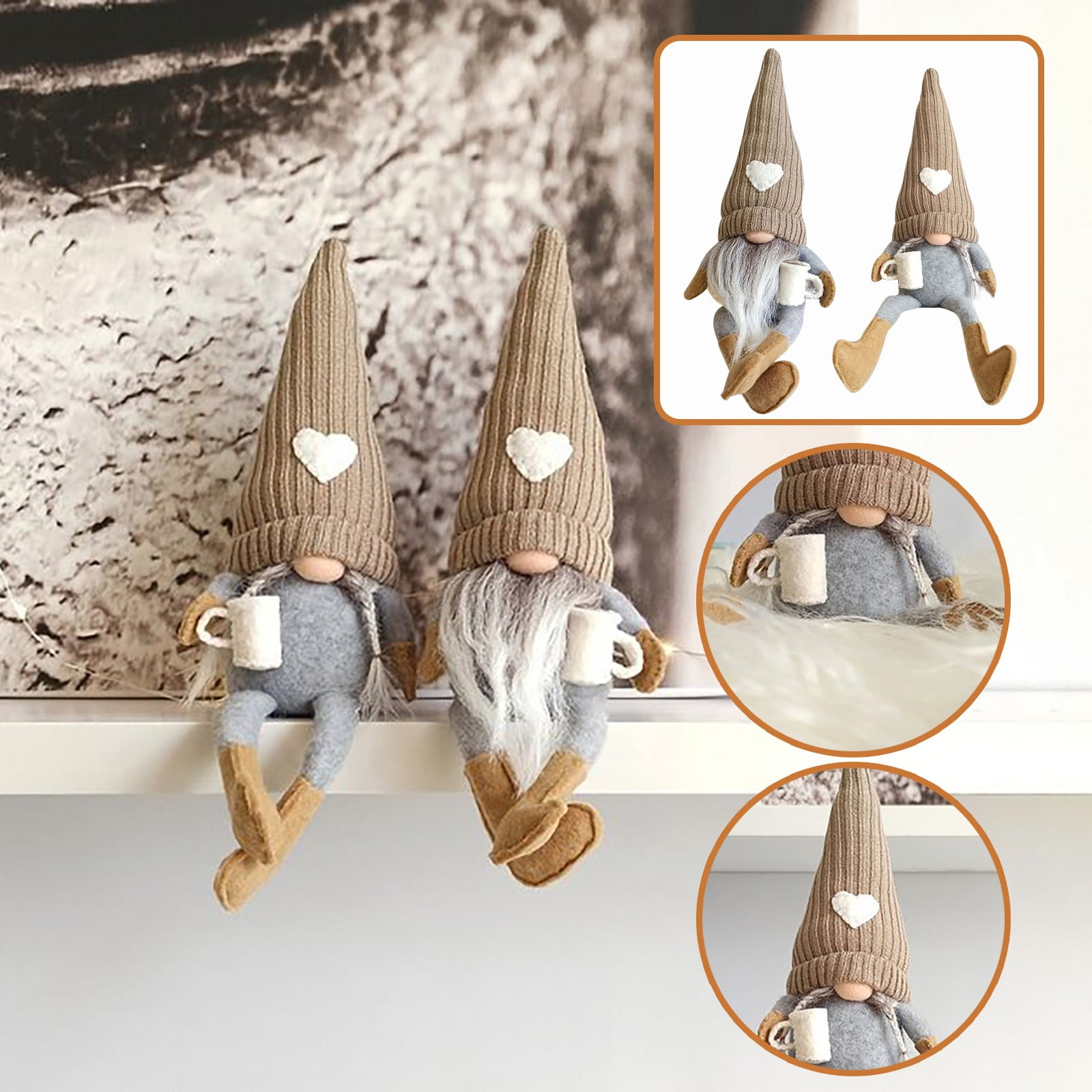 Gotyou Faceless Dolls Gnomes, Coffee Bar Decor, Handmade Desktop Gnome ...