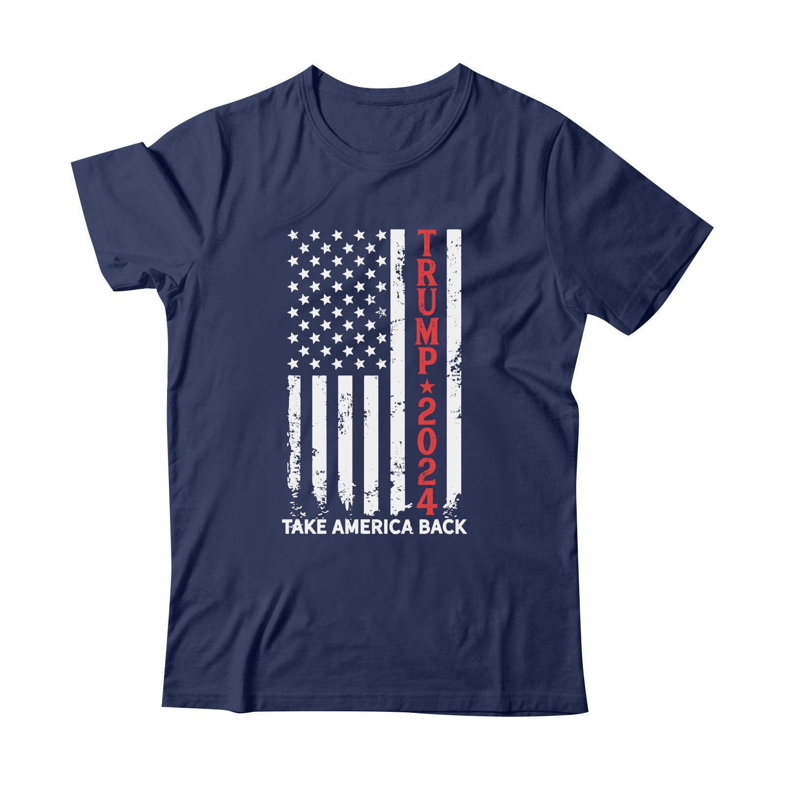 Gotyou Trump T-Shirt for Women, 2024 American Flag Printed Round Neck ...
