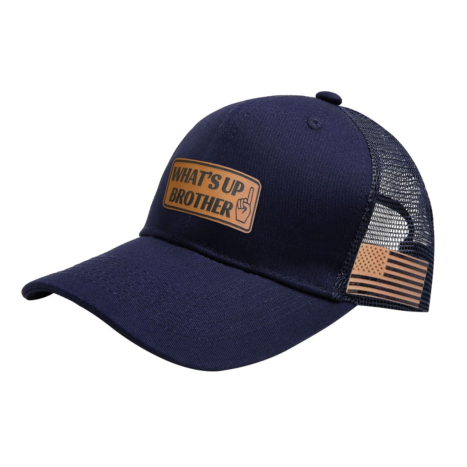 Gotyou What's Up Brother Hat, Mesh Trucker Hat, Trucker Leather Patch ...