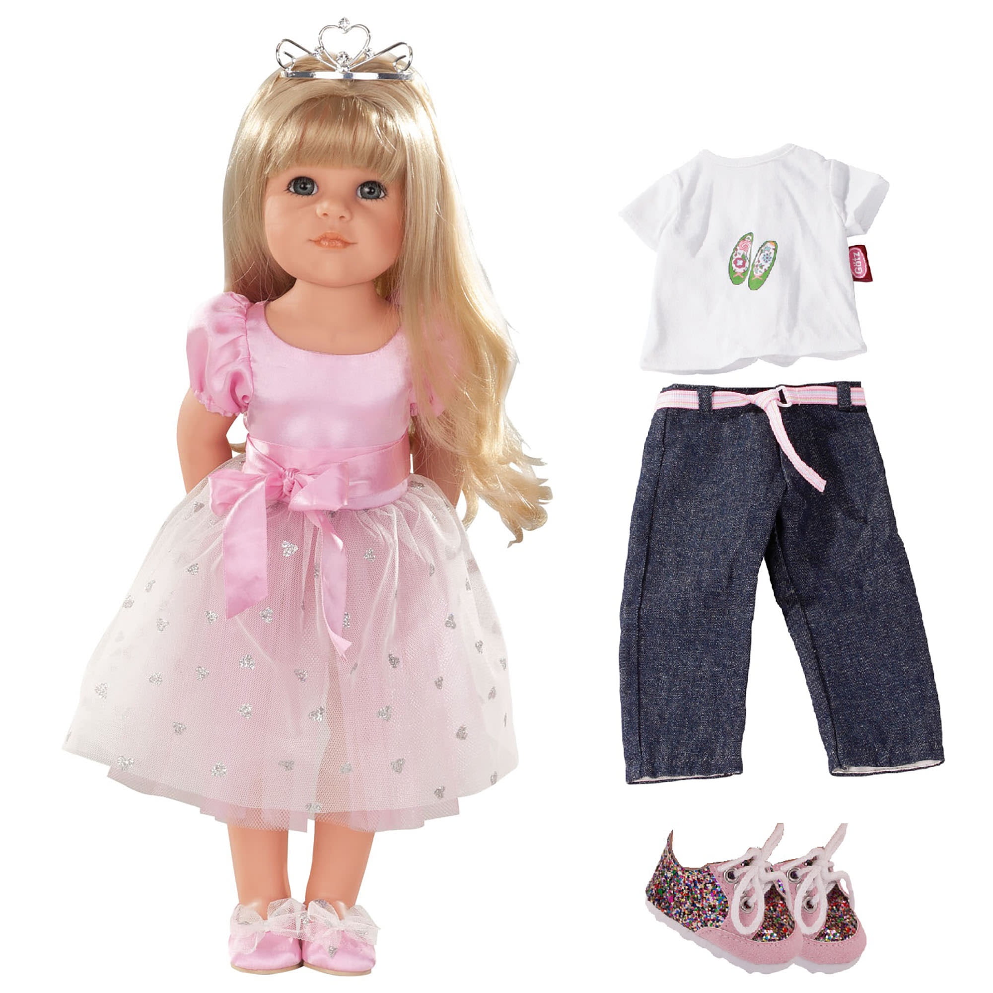 Gotz Hannah Princess 19.5" Blonde Poseable Doll with Blue Eyes and Additional Outfit - Walmart ...