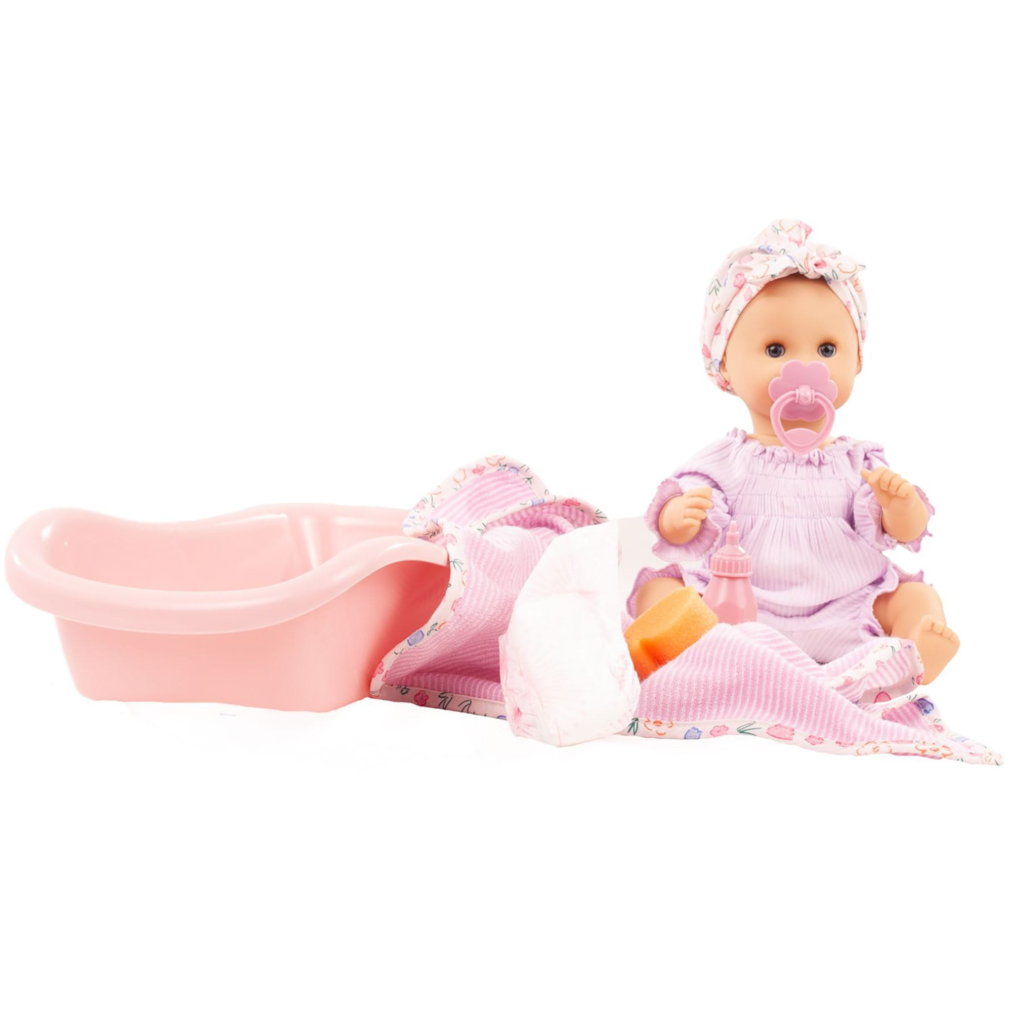 Gotz Sleepy Aquini Girl BliBlaBlume 13" All Vinyl Drink & Wet Bath Baby ...