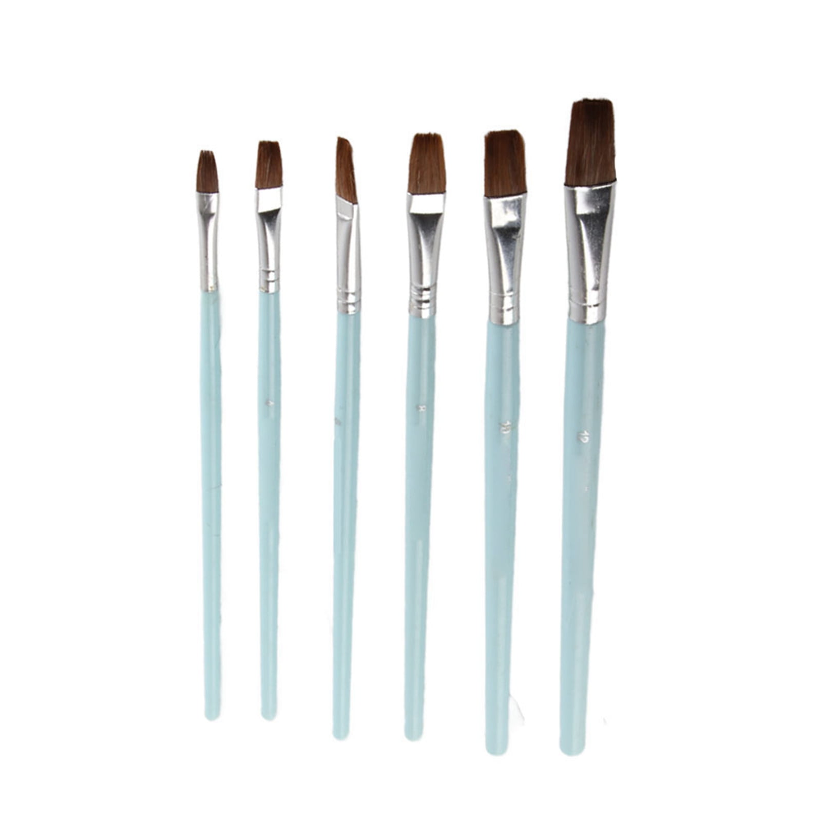 Gouache Brush Art Wood Handle Painting Brush Drawing Tool (6pcs, #6602 ...
